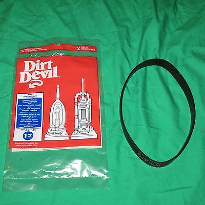 Genuine Royal Dirt Devil Style 12 Vacuum Belts Platinum Force Ultra Vi ...