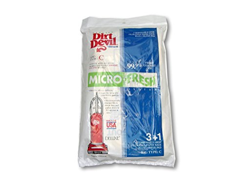 Dirt Devil Upright Type C Microfresh Deluxe (3 Pack) Plus 1 Filter # 3 ...