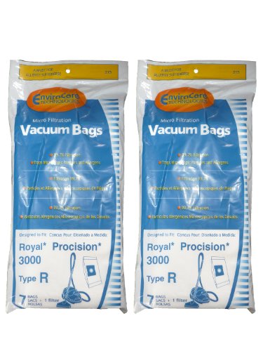 14 Royal Procision 3000 Type R Microfiltration Vacuum Cleaner Bags + F ...